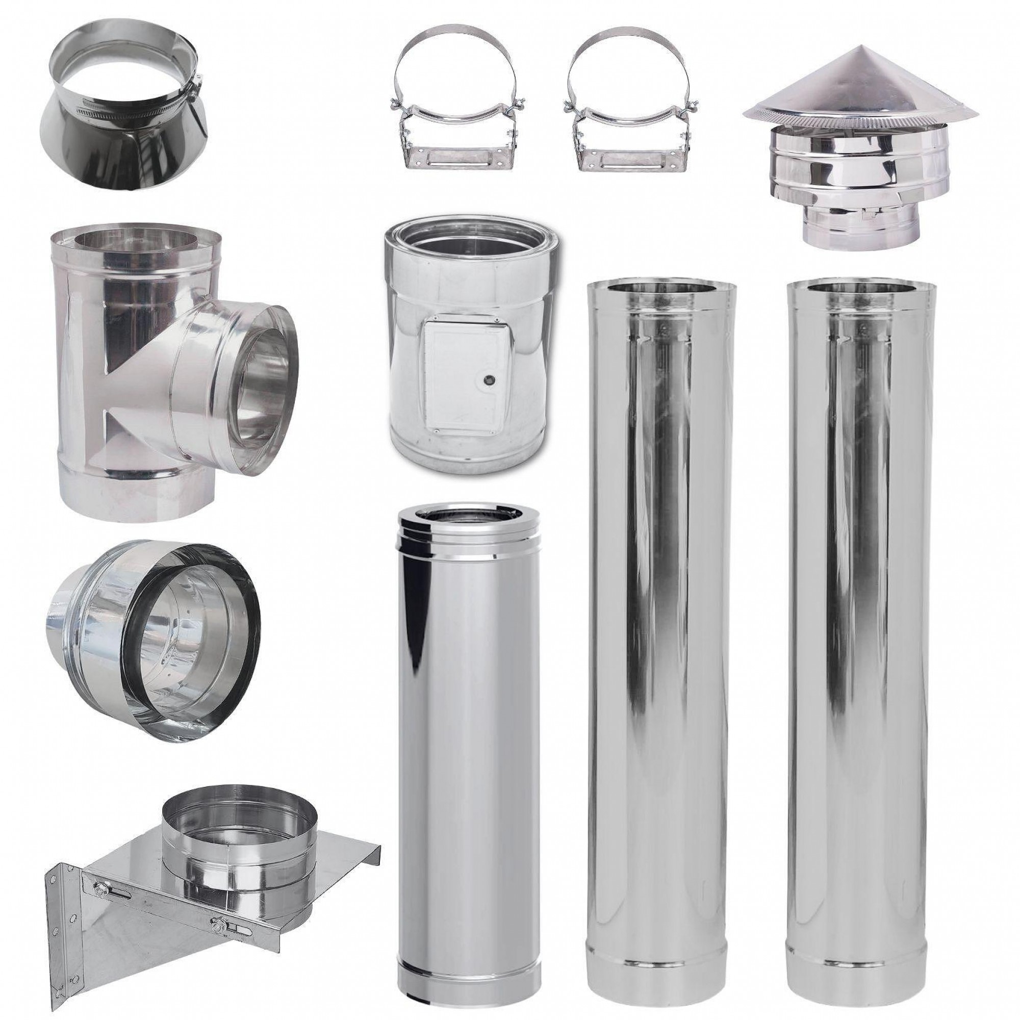 ᐉ Kit INOX tubi canna fumaria, Isolamento, Ф250 (diametro interno), 3 ...