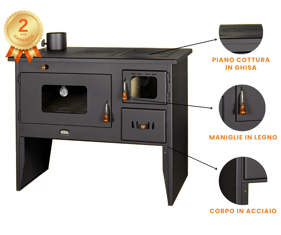 ᐉ Cucina a Legna Prity 2P50, 16kW | BalkanEnergy.IT
